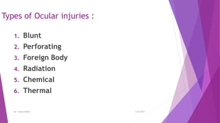 Blunt trauma of the eye | PPTX