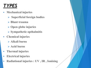 Blunt trauma of eye | PPTX