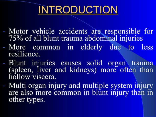Blunt trauma abdomen | PPT
