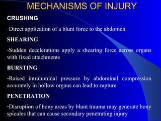 Blunt trauma abdomen | PPT