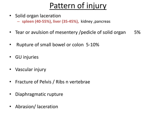 Blunt trauma abdomen | PPTX