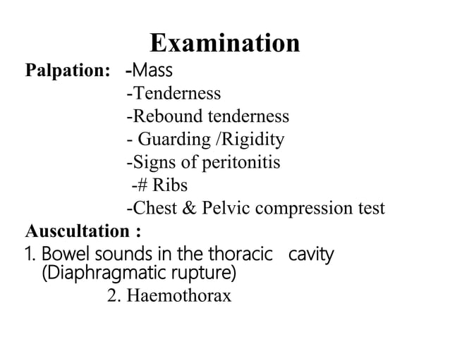 Blunt trauma abdomen | PPTX