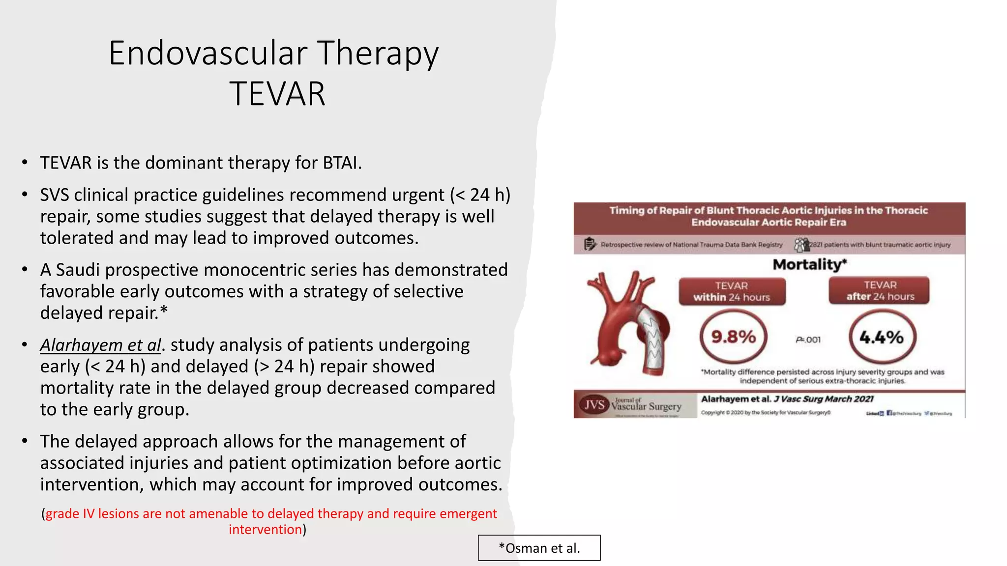 Blunt Thoracic Aortic Injury BTAI | PPSX
