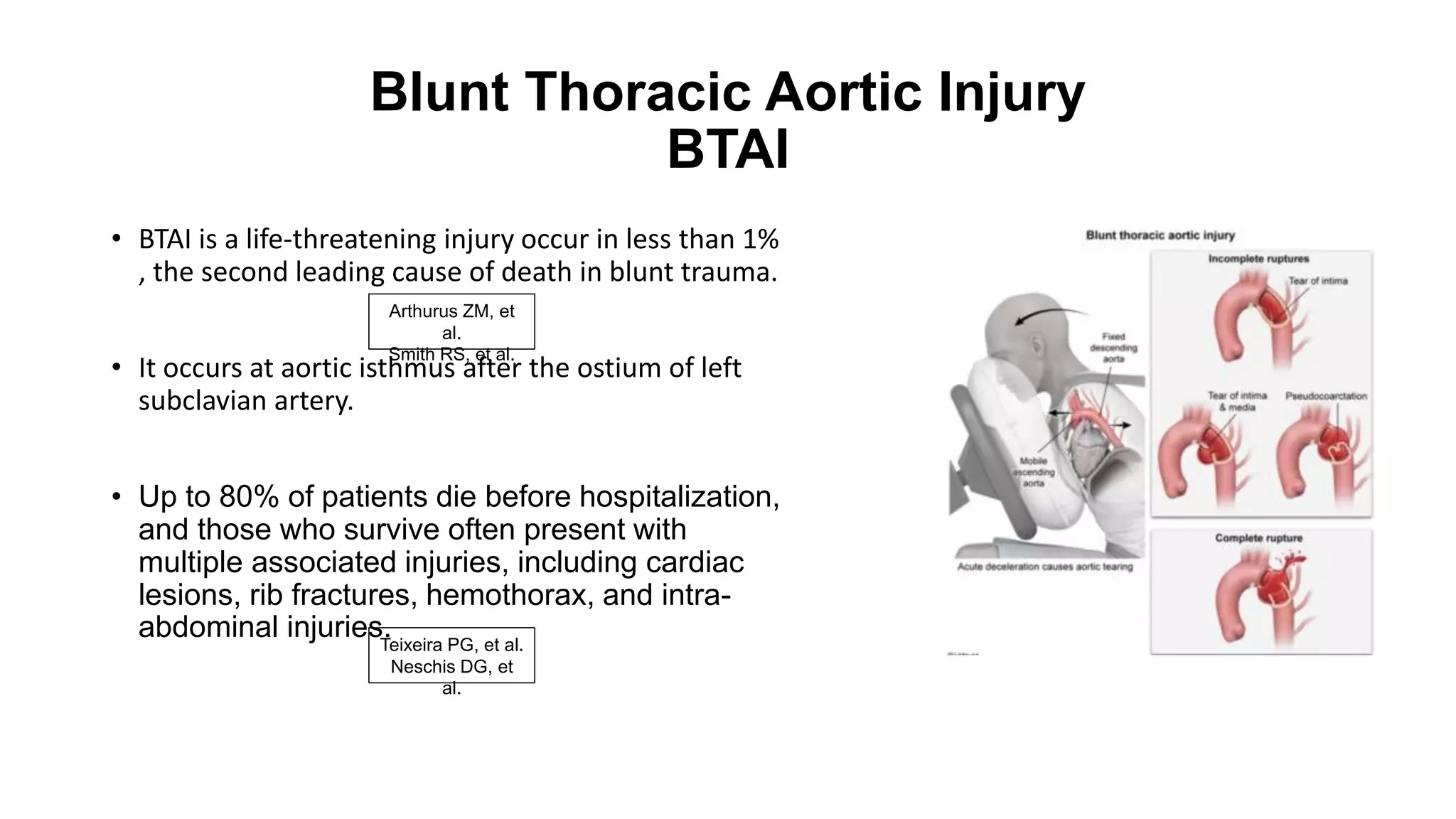 Blunt Thoracic Aortic Injury BTAI | PPSX