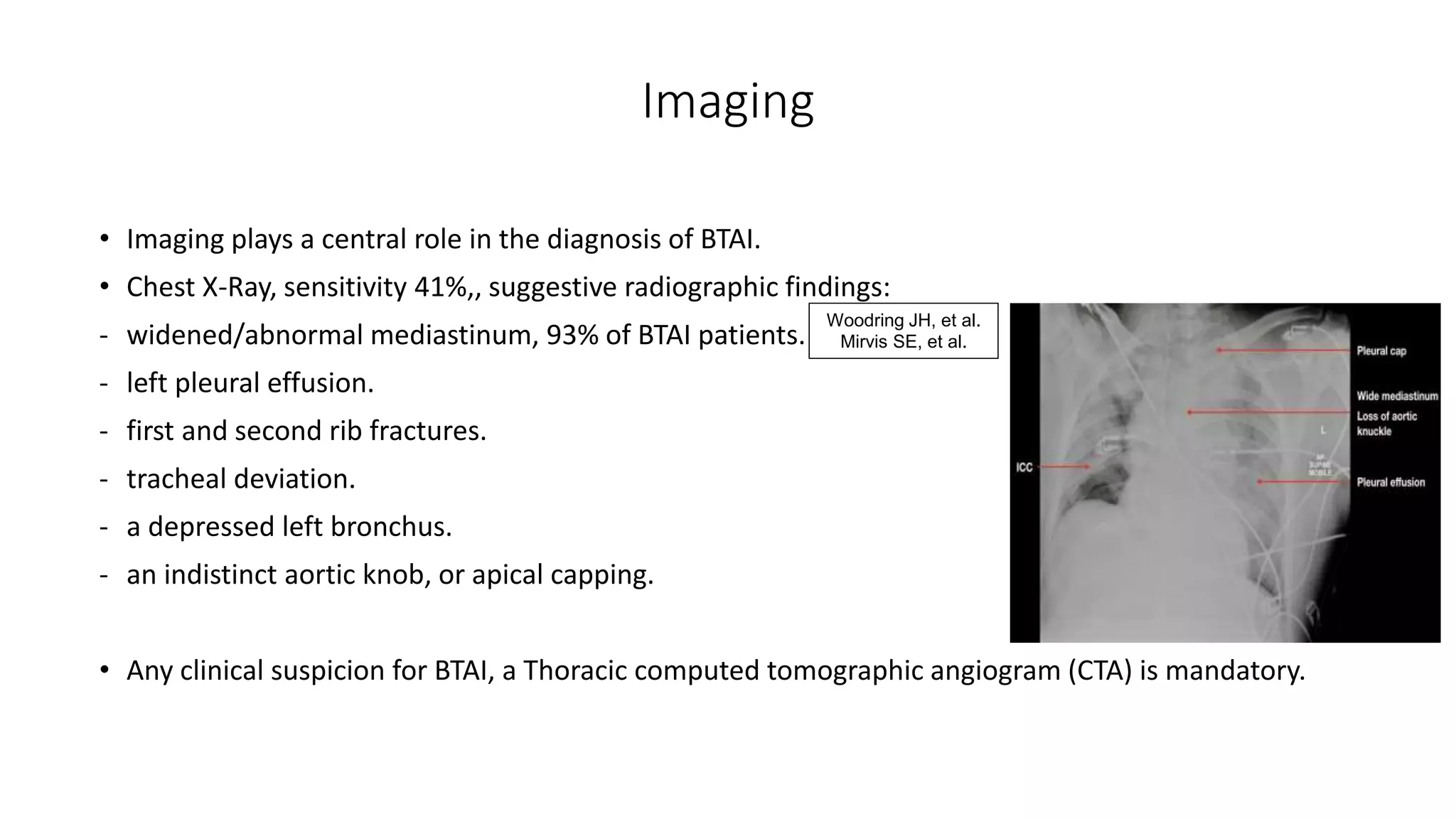Blunt Thoracic Aortic Injury BTAI | PPSX