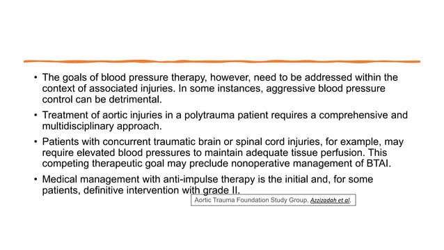 Blunt Thoracic Aortic Injury BTAI | PPSX | First Aid | Injuries