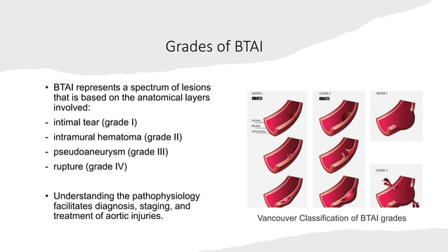 Blunt Thoracic Aortic Injury BTAI | PPSX | First Aid | Injuries