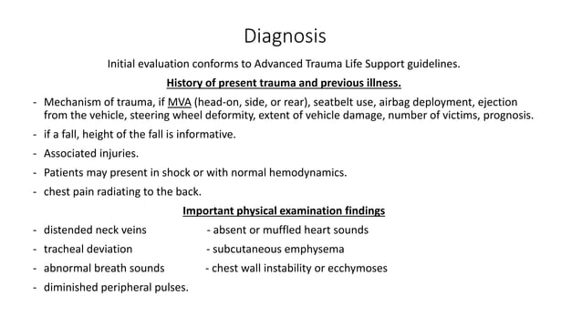 Blunt Thoracic Aortic Injury BTAI | PPSX | First Aid | Injuries