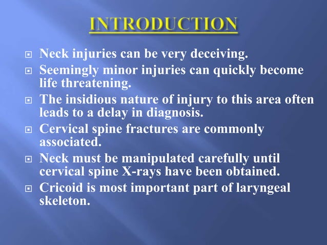 Blunt trauma neck | PPT