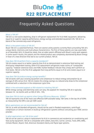 Bluon R22 REPLACEMENT UPGRADE IT TO TdX 20 | PDF