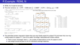 BlUP and BLUE- REML of linear mixed model | PDF