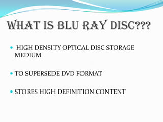 Blu ray disc | PPT