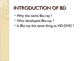 Blu ray disc slides | PPT