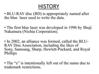 Blu ray disk seminar | PPTX