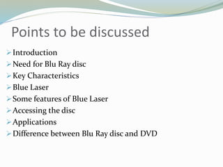 Blu ray Disc and its technology | PPTX