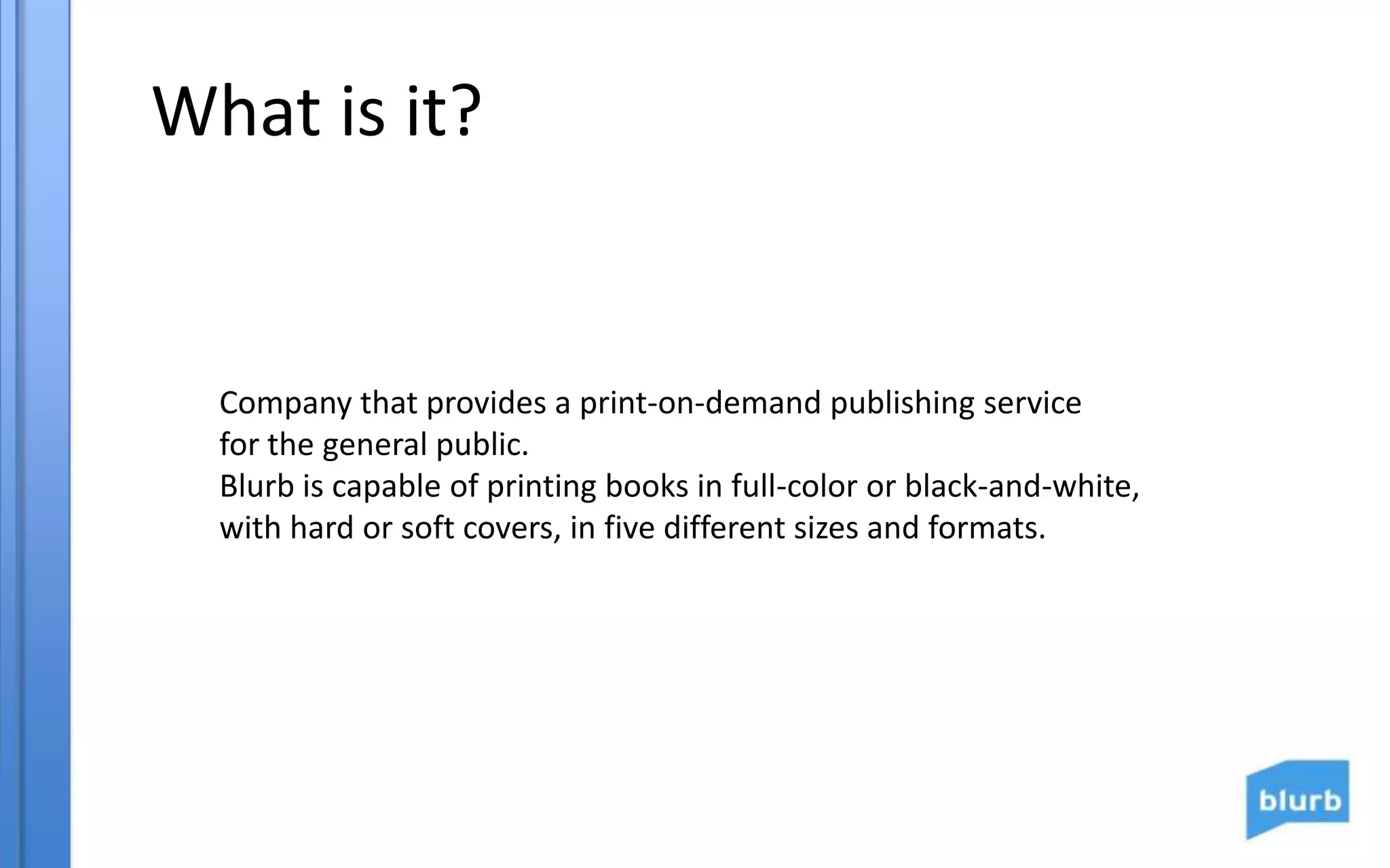 Blurb presentation | PPTX