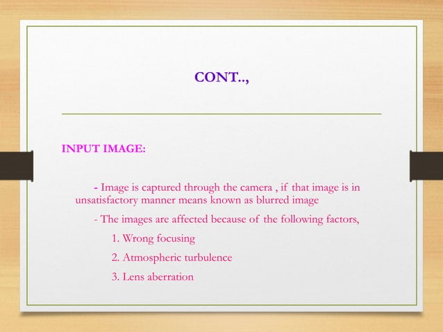 Blurred image recognization system | PPT