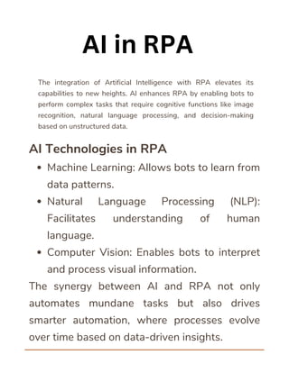 AI Automation: How RPA Transforms Workflows | PDF