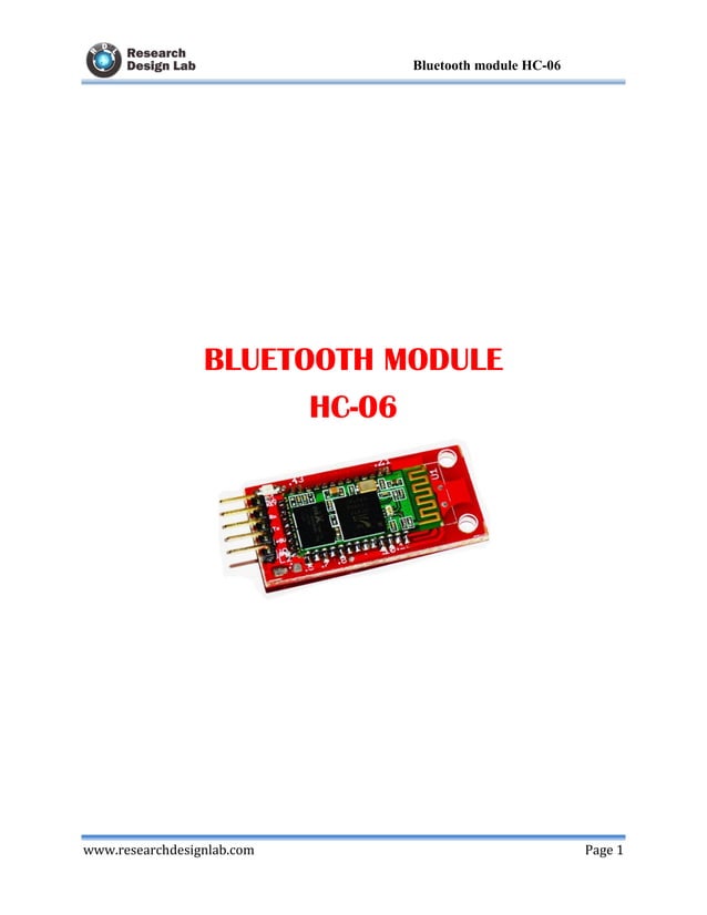 Bluetooth Module HC-06 | PDF