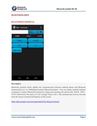 Bluetooth Module HC-06 | PDF