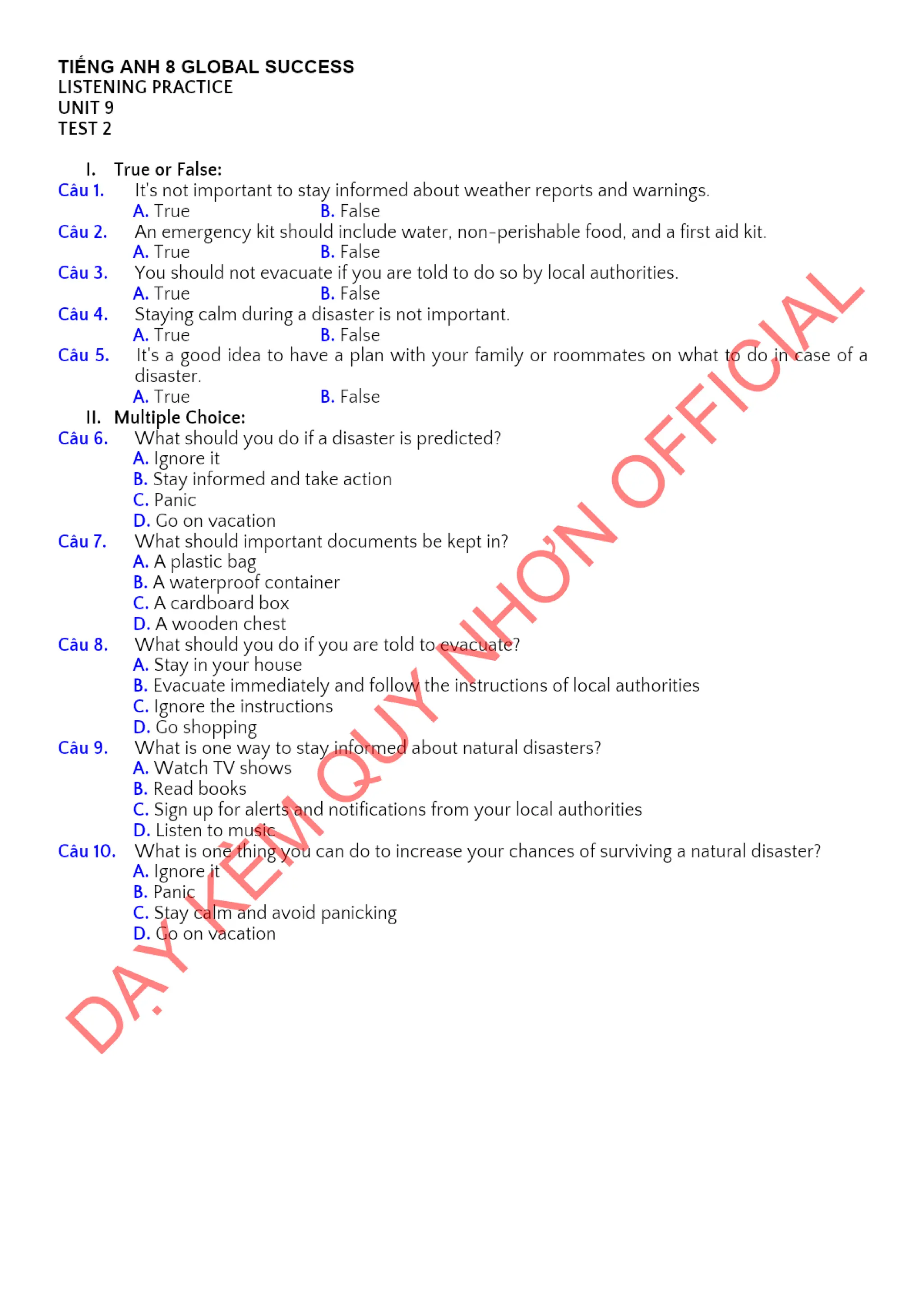 BỘ LUYỆN NGHE TIẾNG ANH 8 GLOBAL SUCCESS CẢ NĂM (CÓ FILE NGHE, ĐÁP ÁN ...