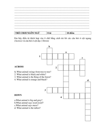 Bộ đề luyện thi olympic tiếng anh cấp tiểu học (lớp 4 5) | PDF