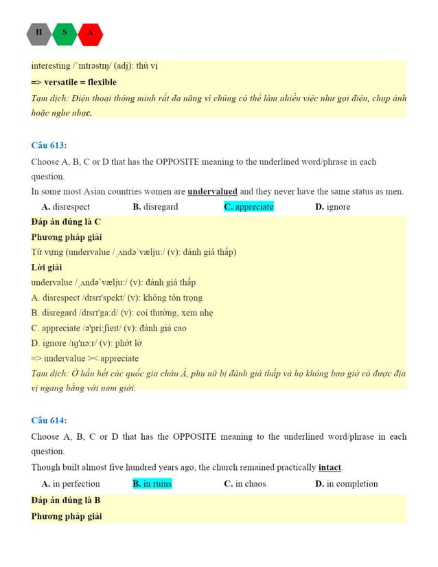 BỘ ĐỀ LUYỆN THI THỬ ĐÁNH GIÁ NĂNG LỰC HSA FORM 2025 - ĐẠI HỌC QUỐC GIA HÀ NỘI - PHẦN TIẾNG ANH ...