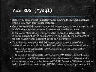Databases on aws part 1 | PPTX | Cloud Computing | Internet