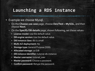 Databases on aws part 1 | PPTX | Cloud Computing | Internet