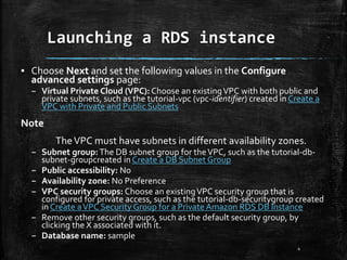 Databases on aws part 1 | PPTX | Cloud Computing | Internet