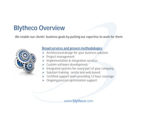 Blytheco NetSuite Overview Presentation | PPT