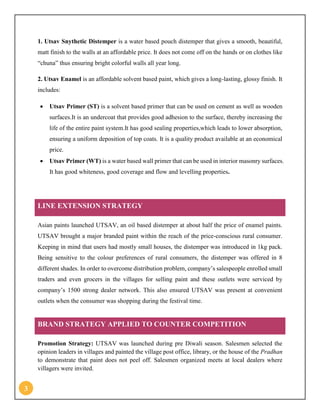 Brand positioning of asian paints utsav | DOCX