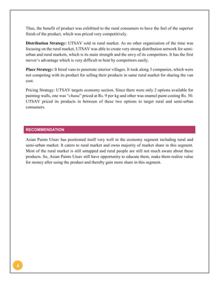 Brand positioning of asian paints utsav | DOCX