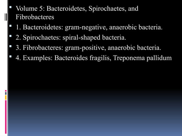 Bergey's manual of systemic bacteriology | PPTX