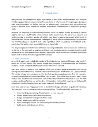 Forecasting Road Accident Fatalities in India | PDF
