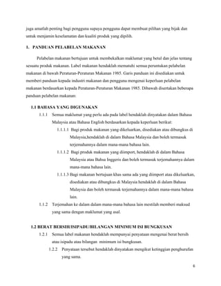A Guide on How To Read Food Label (Malay Language) - Panduan Membaca ...