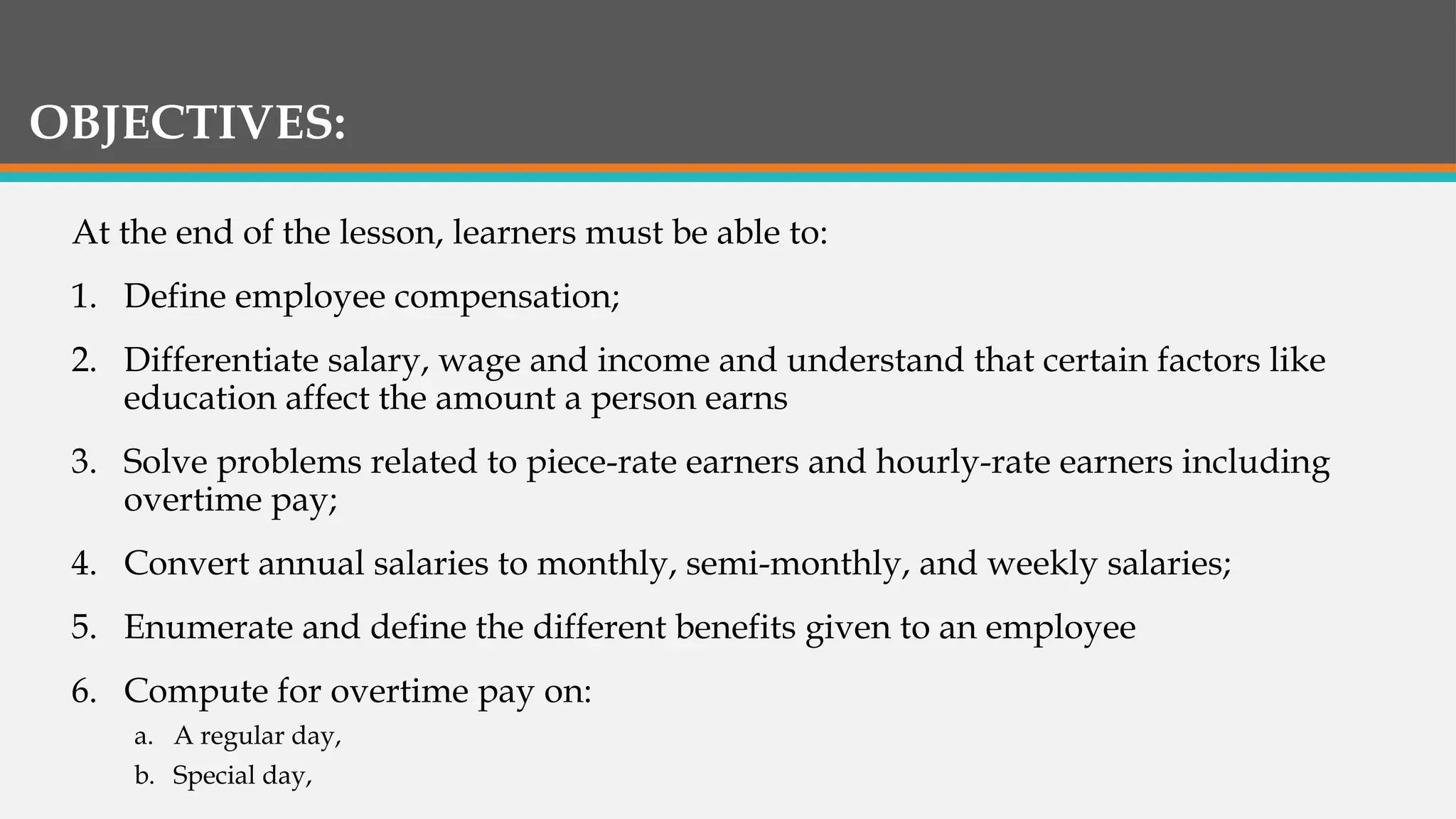Business mathematics for grade 11 abm salaries and wages | PPTX