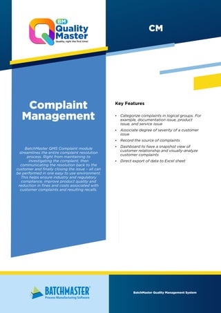 QMS Software for Manufacturing Industry | PDF