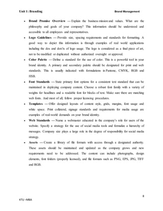 Brand Management-MBA-unit 1 | DOCX