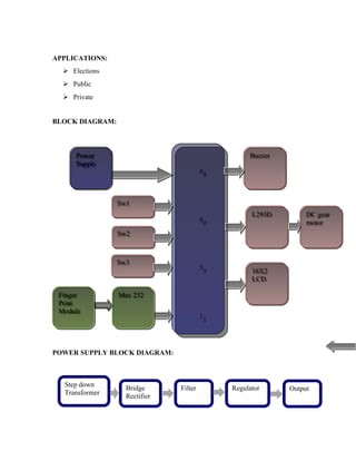 Bm 05 FINGERPRINT BASED ELECTRONIC VOTING SYSTEM | PDF