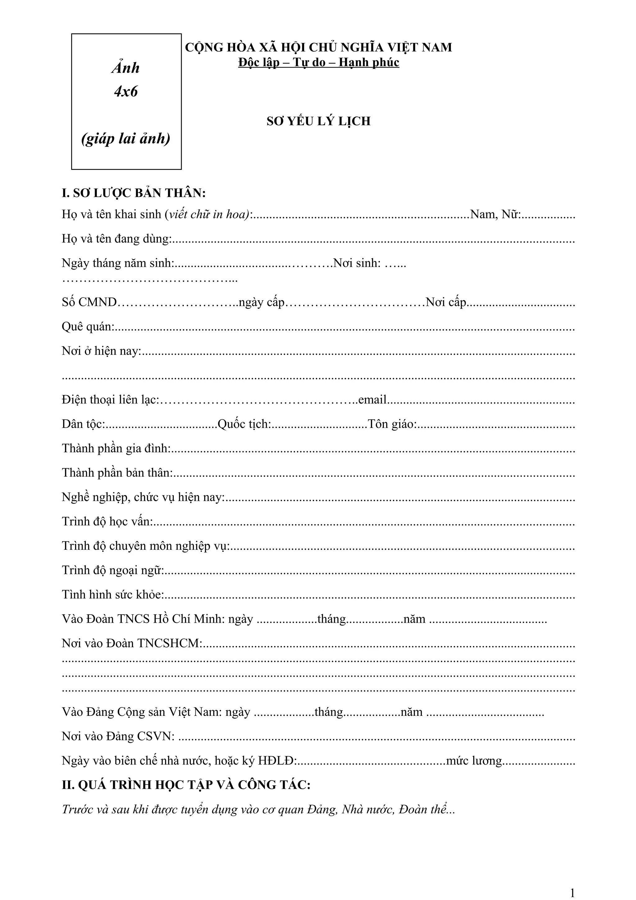 Bm05 mau so_yeu_ly_lich_tuyen dung_dhkt | PDF