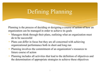 Planning functions of management | PPT
