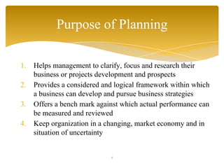 Planning functions of management | PPT