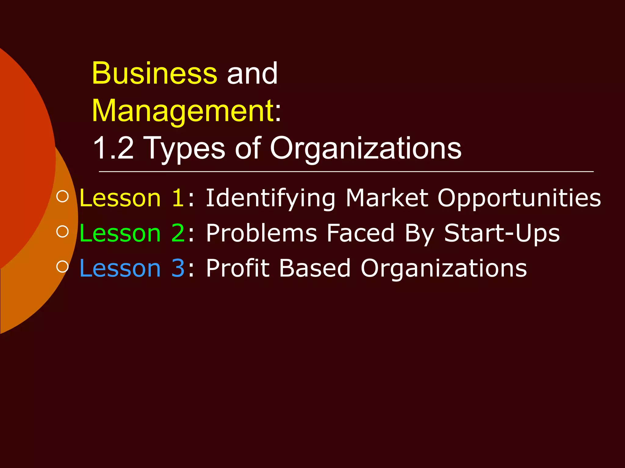 Bm 1.2 Types Of Organizations | PPT