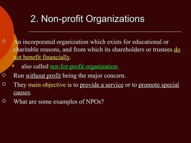 bm-1.2 types of organizations | PPT