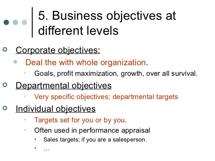 Bm 1.3 Organizational Objectives
