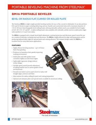 Bm16 portable beveling machine | PDF