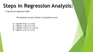 Managerial Economics - Demand Estimation (regression analysis) | PPTX