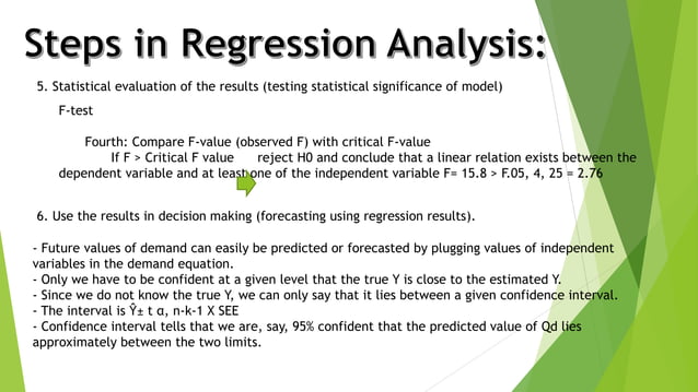 Managerial Economics - Demand Estimation (regression analysis) | PPTX