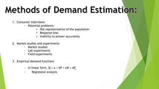 Managerial Economics - Demand Estimation (regression analysis) | PPTX